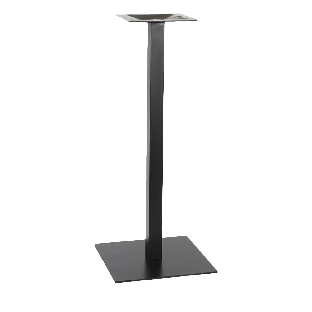 Black Metal Indoor/Outdoor Square Table Base (18" x 18") - LRK Seating