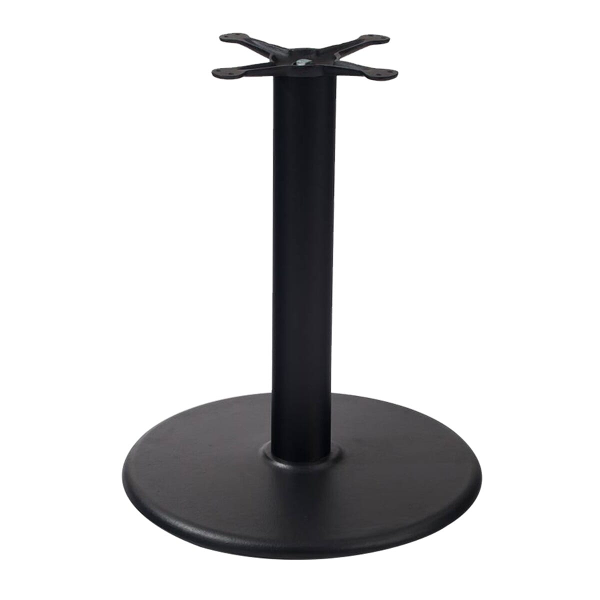 Round Black Powder Coated Cast Iron & Steel Table Base (30"D) - LRK Seating