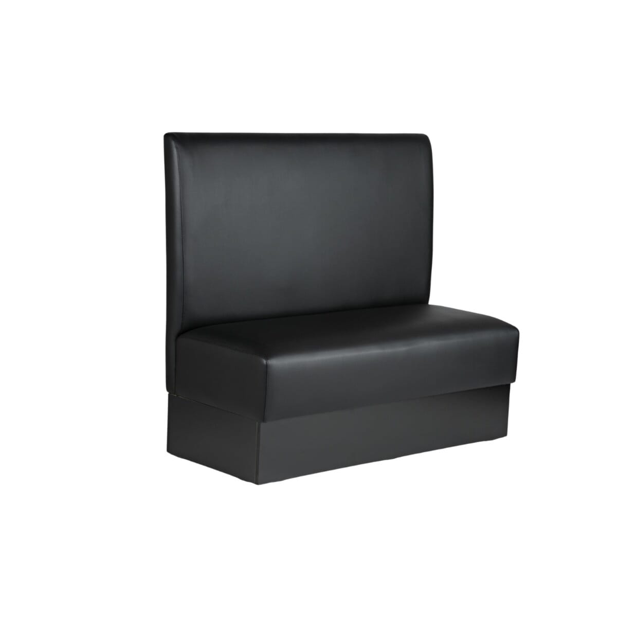 Quick Ship Hannah Modular Black Restaurant Single Booth - 2 Seater ...