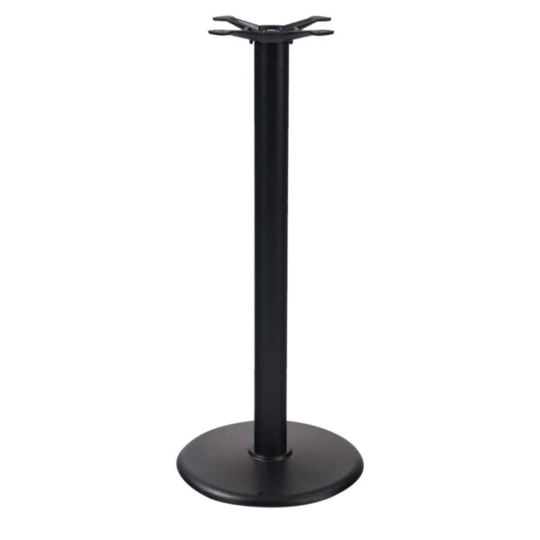 Round Black Powder Coated Cast Iron & Steel Table Base (30"D) - LRK Seating