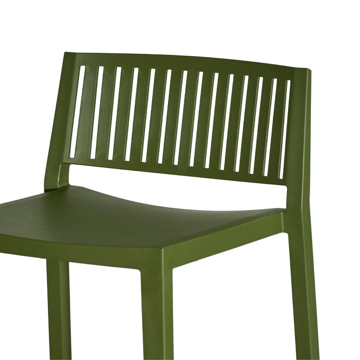 Vento Stackable Outdoor Resin Commercial Bar Stool with Striped Square ...