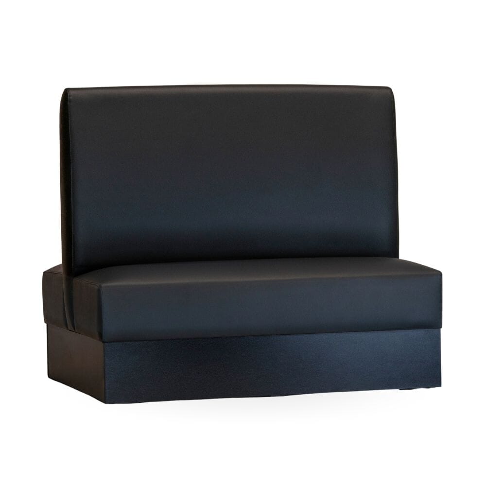 Quick Ship Hannah Modular Black Restaurant Booth - Double - LRK Seating